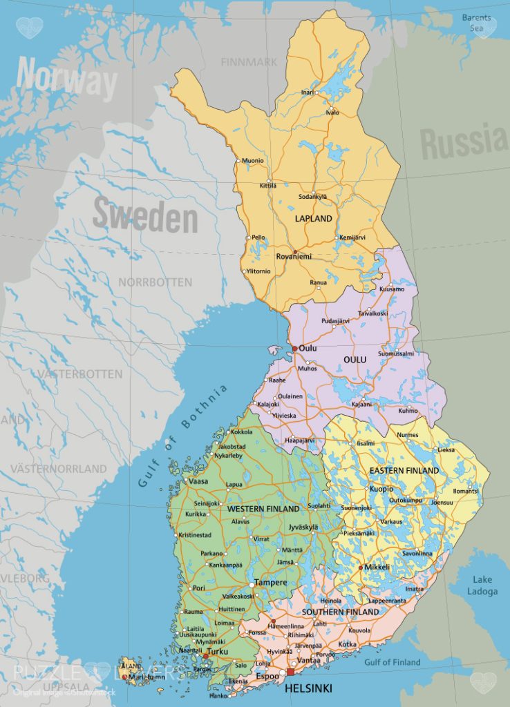 Map of Finland – Puzzle Lovers